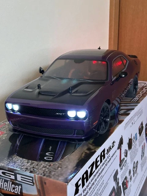 KYOSHO FAZER MK2 1/10 RC Car Dodge Challenger SRT Hellcat Purple LED £ ...
