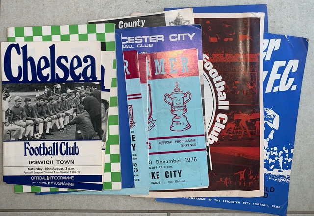 LATE 1960S - early 1970s programmes x15 - including Chelsea, Leicester ...