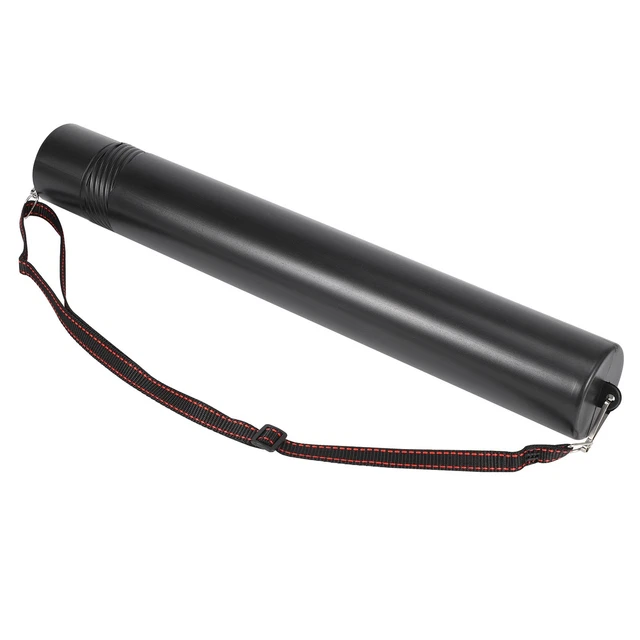 BLACK PLASTIC DRAWING Picture Storage Tube Poster Scroll Holder ...