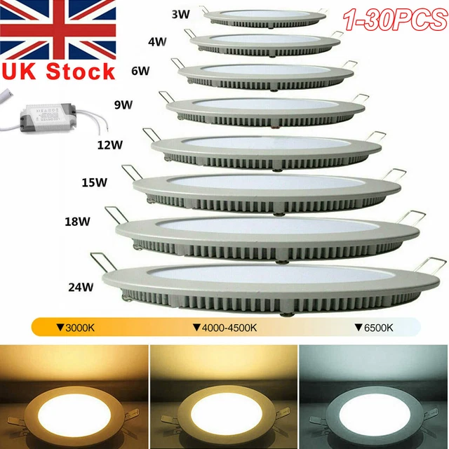 Round Led Recessed Ceiling Panel Down Lights | Shelly Lighting