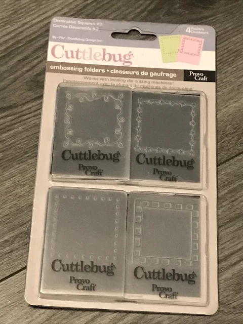 CUTTLEBUG PROVO CRAFT Embossing Folders. Decorative Squares X 4. 37 ...