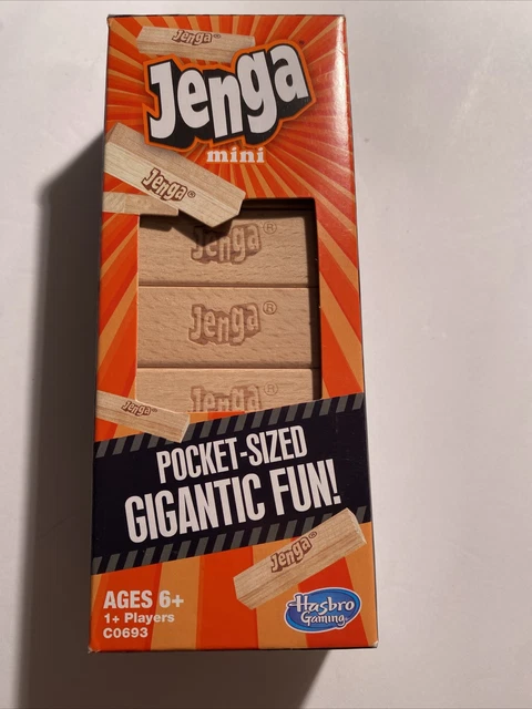 JENGA 6& MINI Game Hardwood Blocks Pocket-Sized Family Party Hasbro zac ...