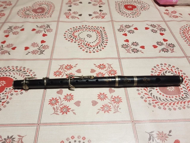 ANTIQUE HISTORICAL VINTAGE old rare ancient piccolo transverse flute ...