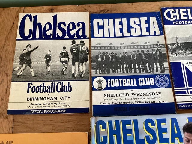 CHELSEA FC PROGRAMMES 1970,1972, 1968 Vintage & Annual 1992 1 Wolves ...