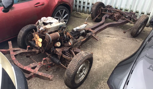 1969 TRIUMPH SPITFIRE Mk3 Rolling Chassis Suspension Diff -No Engine Or ...