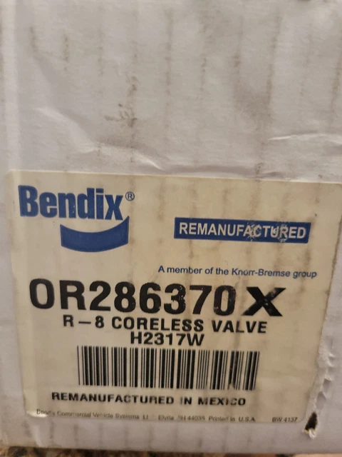 BENDIX 909828 GENUINE Relay Brake Valve T-294859-e. With fittings and ...