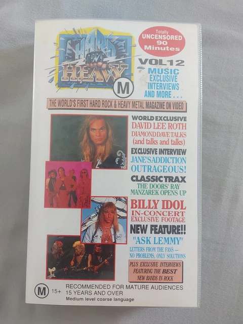 HARD 'N' HEAVY Volume 12 VHS Video Tape Virgin Vision Aust Roth Idol ...