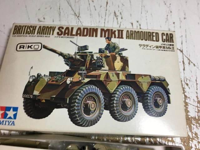 FV601 ALVIS SALADIN MkII RARE early Tamiya 1/35 model kit all complete ...
