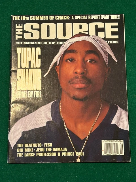THE SOURCE MAGAZINE September 1994 Tupac Shakur 2PAC Cover/Trial By ...