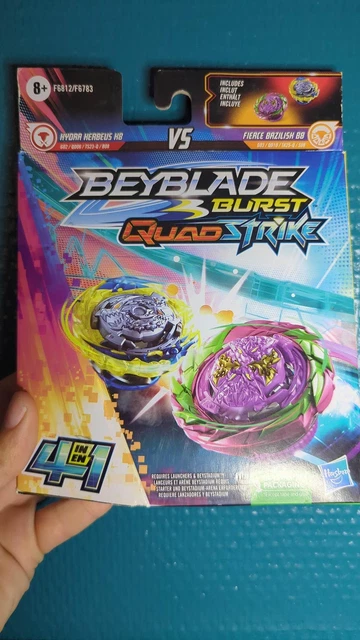 BEYBLADE BURST QUADSTRIKE Fierce Basilisk B8 vs Hydra Kerbeus K8 4 en 1 ...
