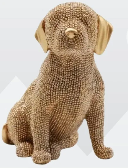 NEW REALISTIC GOLDEN Labrador Silver colour Labrador Lab Dog Ornament ...
