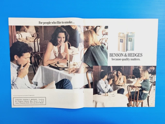 BENSON & HEDGES ADVERTISING VINTAGE MAGAZINE ADVERT PUBBLICITA ORIGINAL ...