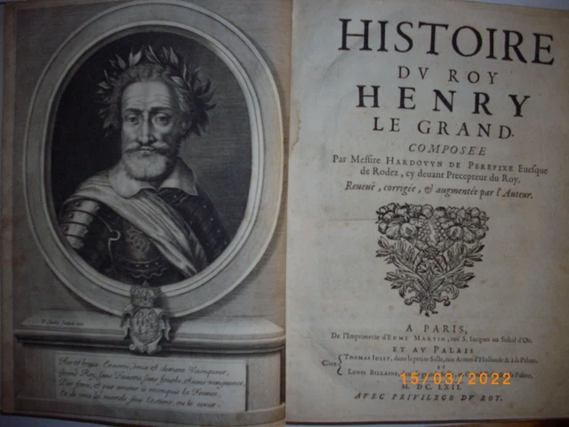 HISTOIRE DU ROY Henry le Grand. 1662 EUR 500,00 - PicClick FR