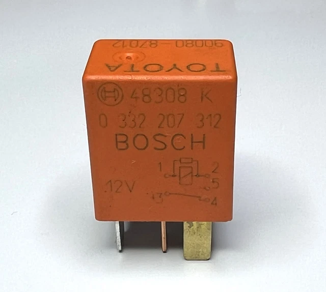 TOYOTA / LEXUS Multi Purpose 5-Pin Orange Relay PN: 90080-87012 Bosch ...