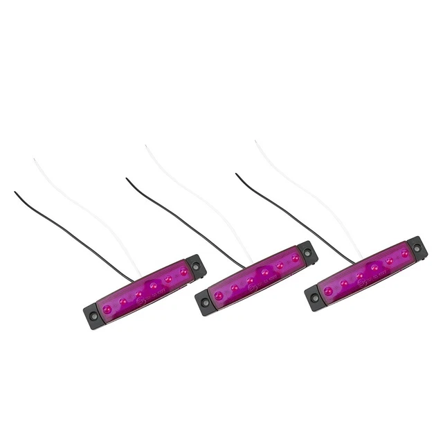 CAR TRUCK TRAILER Side Marker Indicators Lights 10x Purple 6LED Bus ...
