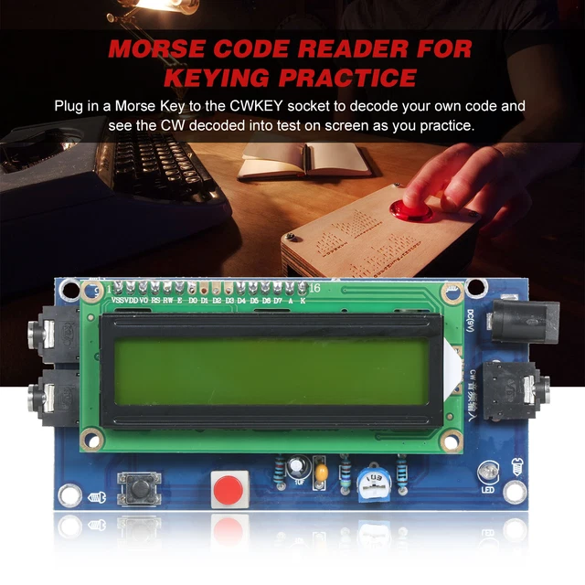 HAM RADIO CW Decoder Morse Code Reader Morse Code Translator for Keying Practice £11.73 ...