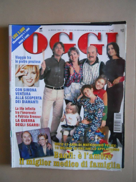 OGGI N 12 1999 Simona Ventura Claudia Koll Sgarbi Benigni Banfi Manfredi [TR29] EUR 9,15 ...
