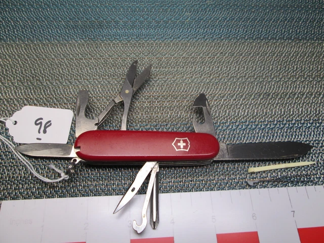 #98 RED VICTORINOX Swiss Army Super Tinker Knife EUR 7,39 - PicClick FR
