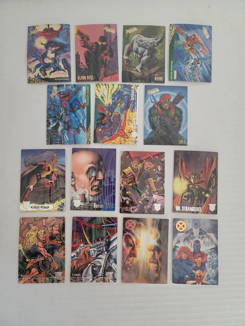 TRADING CARDS DC And Mravel 1995 1996 Spider-Man 7cards Marvel 8 Cards ...