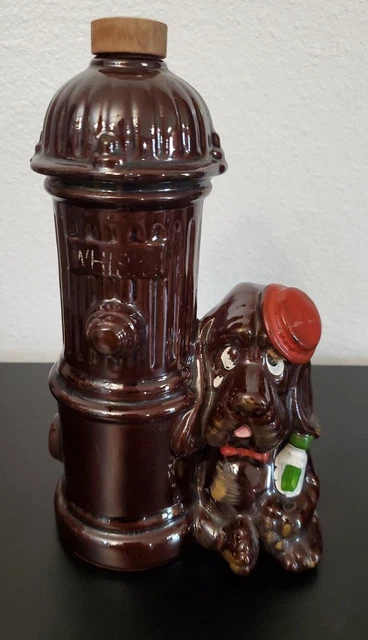 BLOODHOUND FIRE HYDRANT Decanter Ceramic Japan Redware 9 Inches £33.11 ...