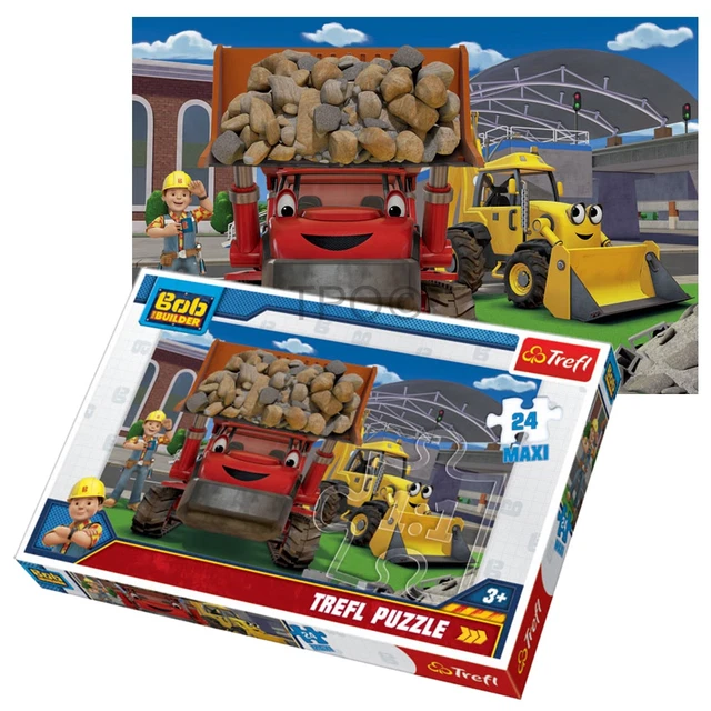 TREFL 24 PIECE Maxi Kid Bob the Builder Scoop Muck Bricks Build Jigsaw ...