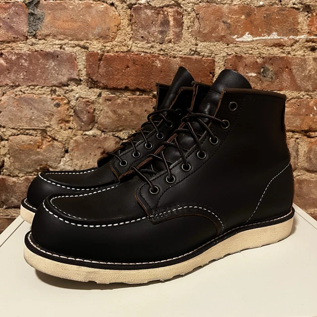 RED WING HERITAGE 8849 Leather Moc Toe Boots Black, Size 9D. Brand New ...