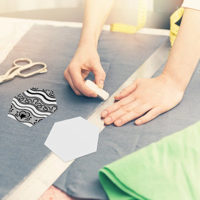 4 COUNT QUILTING Templates Drawing Patchwork Paper Hexagon Supplies £37 ...