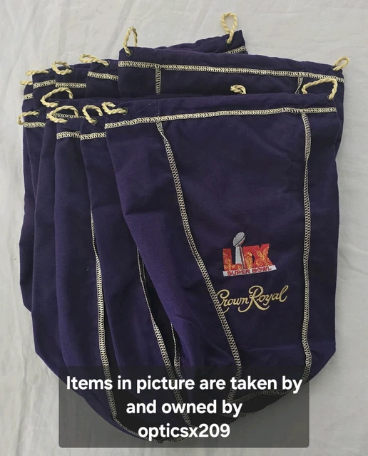 10X CROWN ROYAL Super Bowl LIX 2025 Collectible Bag - NFL Eagles Chiefs ...