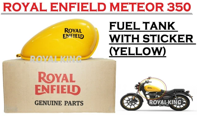ROYAL ENFIELD METEOR 350cc " Fireball Yellow Fuel Tank With Sticker " £ ...