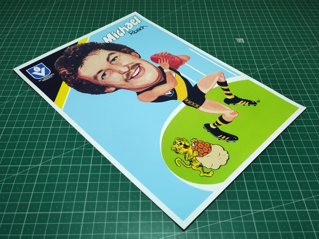 MODERN FOOTBALL A4 Art Card Richmond Tigers Michael Roach vfl afl $14. ...