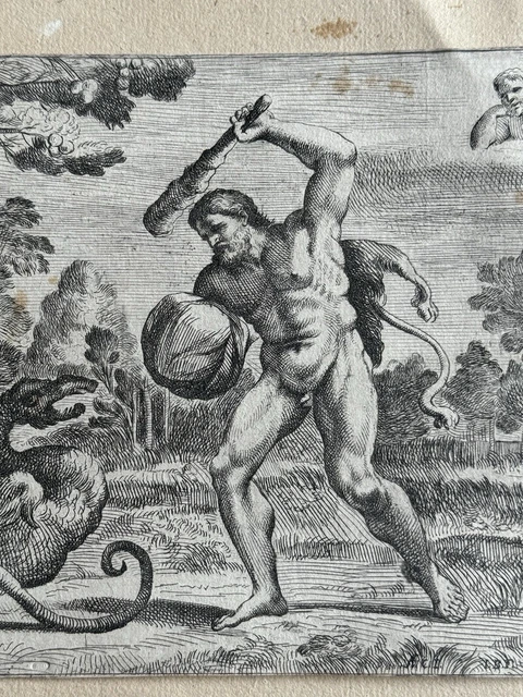 TWO 16TH CENTURY engravings - Prometheus & Hercules - Ancient mythology ...