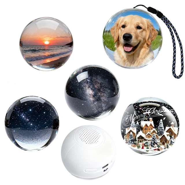 3D VIDEO CRYSTAL Ball DIY Memory Art Glass Ball Lamp Spherical Pixel ...