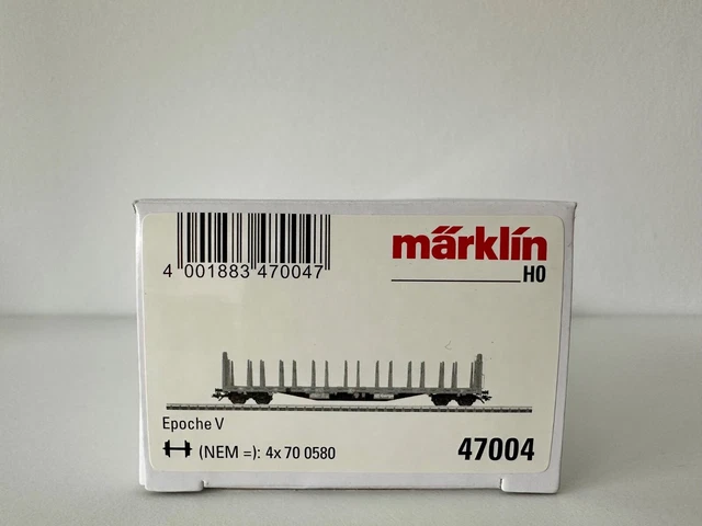 MÄRKLIN H0 47004 Holztransportwagen der "DB Cargo" (Deutsche Bahn AG ...