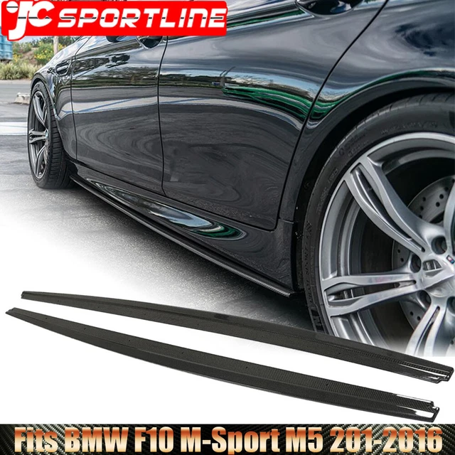 REAL CARBON SIDE Skirt Extension Lip Spoiler for BMW F10 535i 550i M ...