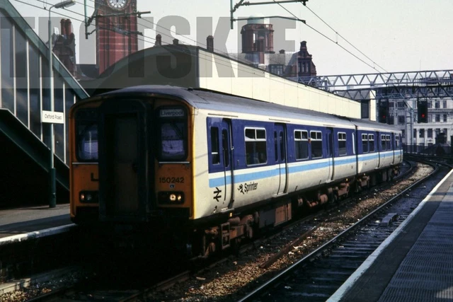 35MM SLIDE BR British Railways DMU Class 150 150242 Manchester 1989 ...