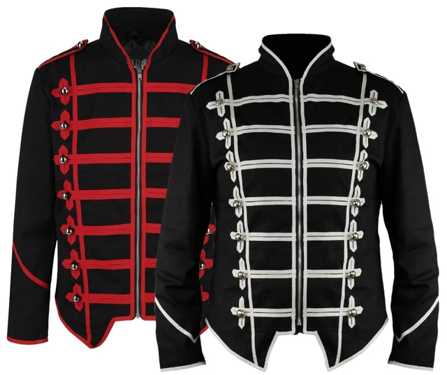 MEN'S GOTH MILITARY Parade Jacket - MCR Marching Band Long Sleeve ...