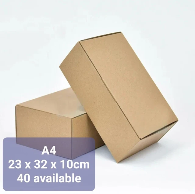 BROWN FLAT PACK Mailer Boxes Shipping Carton A4 Size 40 Piece bundle ...