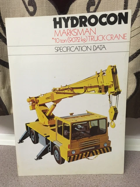HYDROCON MARKSMAN MOBILE Crane Brochure £1.45 - PicClick UK