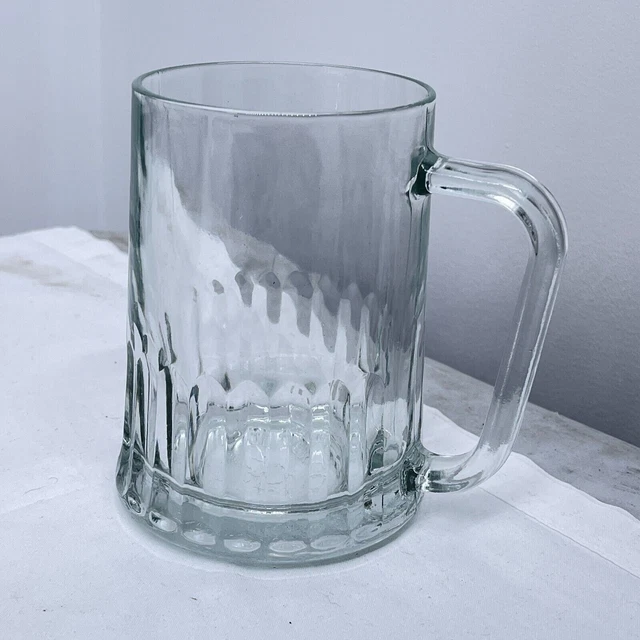 VINTAGE TUDOR DEMA Glass Handled Beer Tankard Drinking Glass £19.99 ...