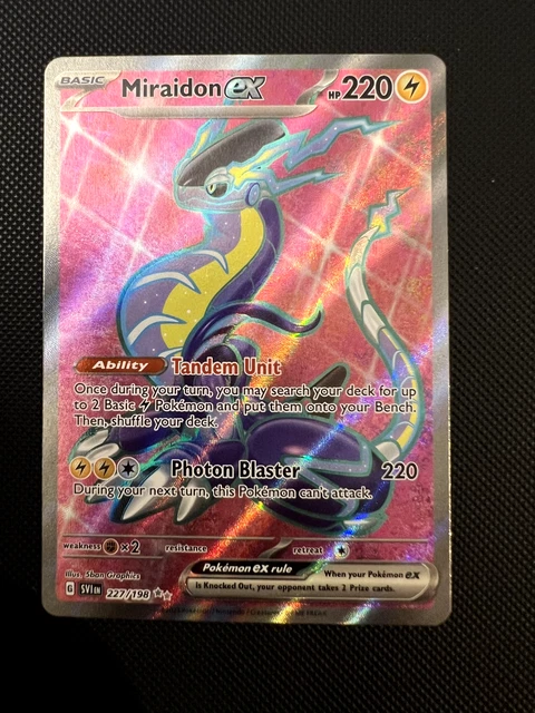 MIRAIDON EX 227/198 Pokémon TCG Scarlet & Violet Base Set Holo Ultra ...