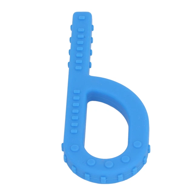 (BLUE)ORAL MOTOR CHEW Tool P Shape Silicone Autistic Children Chewers ...