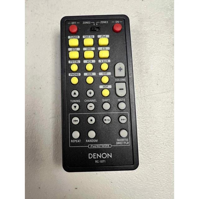 GENUINE OEM DENON Home Theater A/V Receiver Remote Control Black RC ...