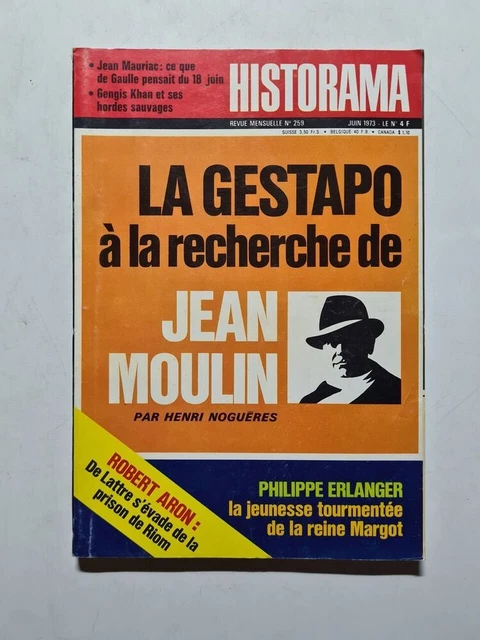 HISTORAMA Nº 259 La gestapo à la recherche de Jean Moulin | Etat correct EUR 3,98 - PicClick FR