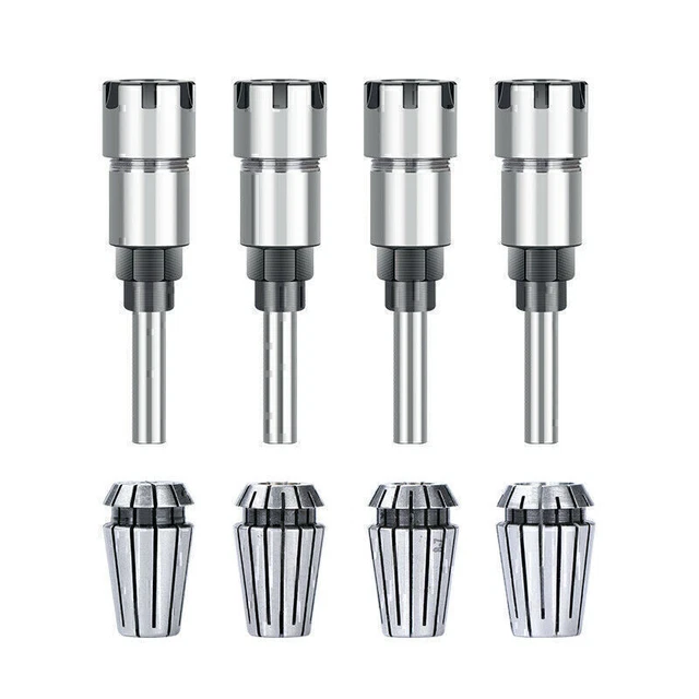 CNC EXTENSION ROD 8mm Shank Tool Holder Collet with ER16 Collet Router ...