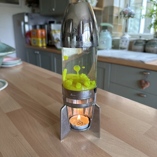 VINTAGE MATHMOS SPACESHIP Candle Lava Lamp £46.00 - PicClick UK