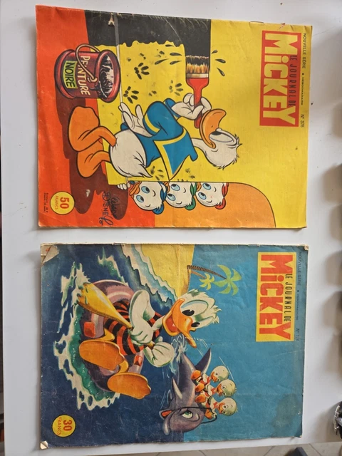 LE JOURNAL DE mickey N° 174 De 1955 Et N°376 De 1959 EUR 3,00 - PicClick FR