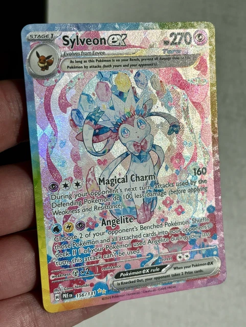 POKEMON TCG PRISMATIC Evolutions Card Sylveon ex 156/131 - SIR - Pack ...