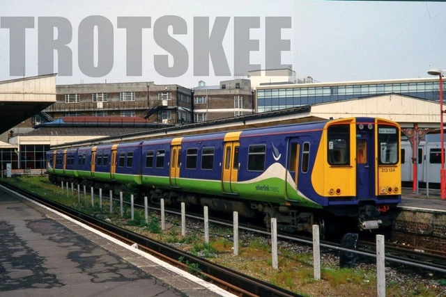 35MM SLIDE SILVERLINK Metro Rail EMU 313134 Class 313 1998 Richmond ...
