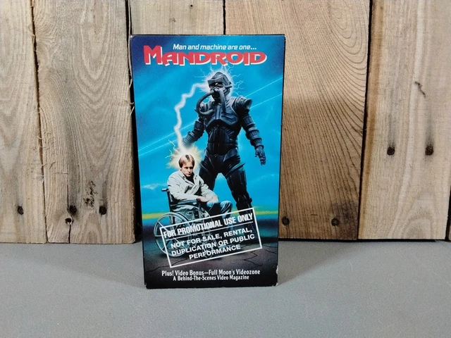 MANDROID VHS RARE Horror VHS Sci-Fi Full Moon Ent Charles Band 1993 HTF ...