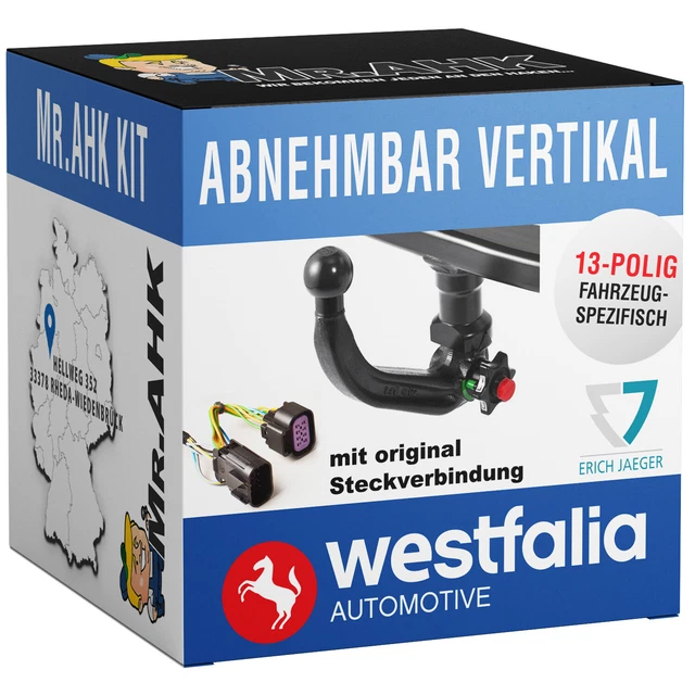 WESTFALIA ANHÄNGERKUPPLUNG ABNEHMBAR für Mercedes Vito 03-10 +13polig spezifisch EUR 610,06 ...